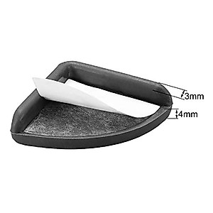 uxcell Corner Guards Edge Protector Furniture Table Corner Protectors Adhesive Soft Silicone Black 30x30x9mm, 28 Pcs