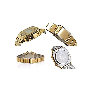 Casio Women's LA670WGA-9 Gold Stainless-Steel Quartz Watch with Digital Dial
