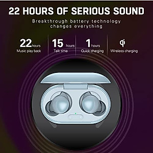 UrbanX Street Buds Plus - True Wireless Earbuds w/Hands Free Controls (Wireless Charging Case Included) - Blue