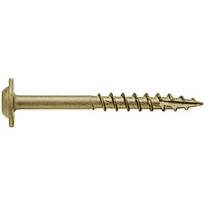 #8 x 1-1/4" Bronze Star Exterior Coated Modified Truss Head Cabinet Wood Screw Torx/Star Drive Head (1 POUND - ~183 Screws) - Multipurpose Exterior Coated Torx/Star Drive Wood Screws