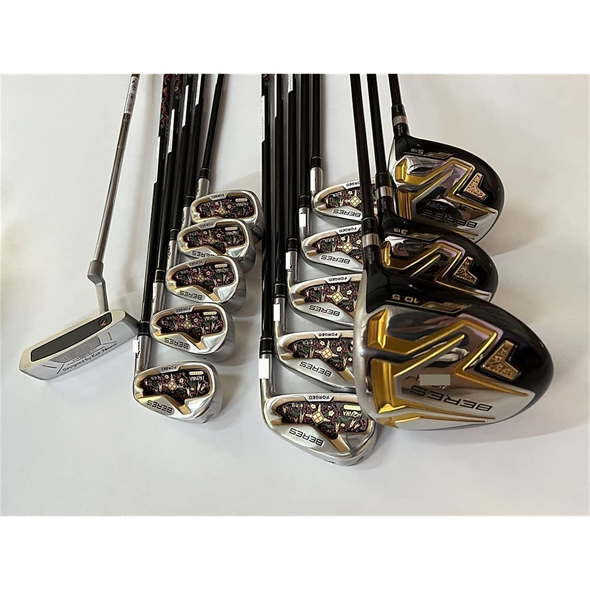 ENEMO Vicky G Golf Clubs 4 Star HONMA BERES S-08 Full Set Driver + Fairway Woods + Irons + Putter Graphite Shaft with Head Cover (Color : 10.5D 3W5W Irons S)
