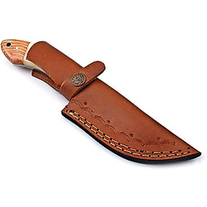 W TRADING Handmade Damascus Hunting Knife | Damascus Steel Blade Hunting Skinning Knife- Best For Outdoor Camping Skinner Deer Fishing Hiking EDC Survival Knives For Men