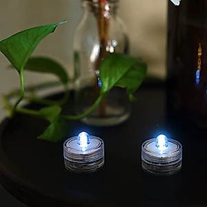 Newhouse Lighting LED Tea Lights Realistic and Bright Battery Flameless Candles, Party Water, White 36-Pack