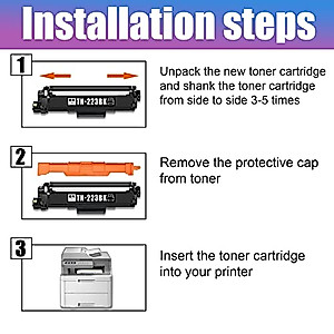 TN223BK TN-223BK Compatible 1 Pack Black TN-223 TN223 Toner Cartridge Replacement for Brother MFC-L3770CDW MFC-L3750CDW HL-3270CDW HL-3230CDN HL-3290CDW DCP-L3510CDW DCP-L3550CDW Toner Printer