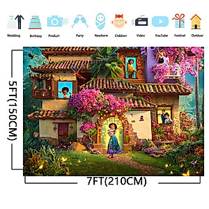 Magic Movie Backdrop 7x5 Vinyl Magical House Birthday Background Magic Banner for Kids Birthday Party Supplies Decoration Movie Poster for Nursery Decor