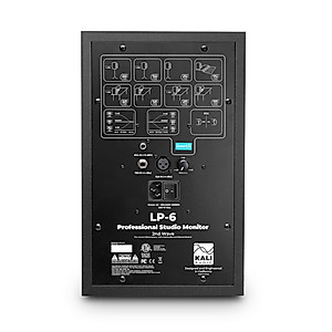 KALI AUDIO LP-6 V2 6.5" Project Lone Pine Powered Studio Monitors - Low-Noise Bi-Amped Professional Studio Speakers for Music Production - 80W, 115dB Max SPL - TRS, RCA, XLR Inputs - Single, Black