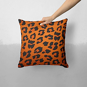 iiRov Orange Vector Animal Print - Custom Decorative Home Decor Indoor or Outdoor Throw Pillow Cover Plus Cushion Set for Sofa, Bed or Couch (Pillow CASE Cover Plus Cushion)