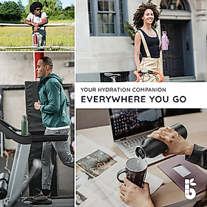 Bambaw Travel Water Bottle 32oz, Green Water Bottle No Straw, Non-insulated Single Wall Stainless Water Bottle, Hiking Water Bottle, 1 Liter Water Bottle with Handle – Sage Green