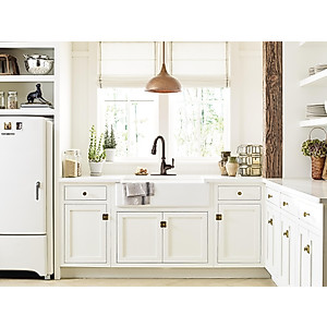 Moen Brantford Oil Rubbed Bronze One-Handle Pulldown Kitchen Sink Faucet Featuring Power Boost and Reflex Retractable Docking System, Traditional Kitchen Faucet with Sprayer, 7185ORB