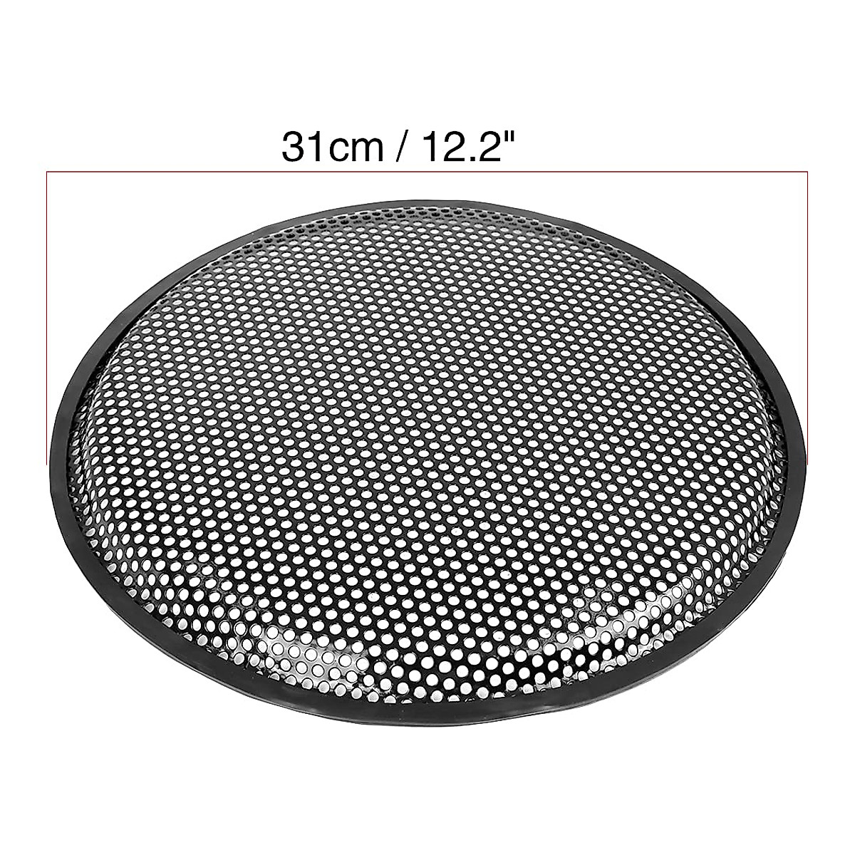 X AUTOHAUX Universal 12 Inch Car Audio Speaker Subwoofer Metal Waffle Grill Cover Protector with Rubber Edge and Clips