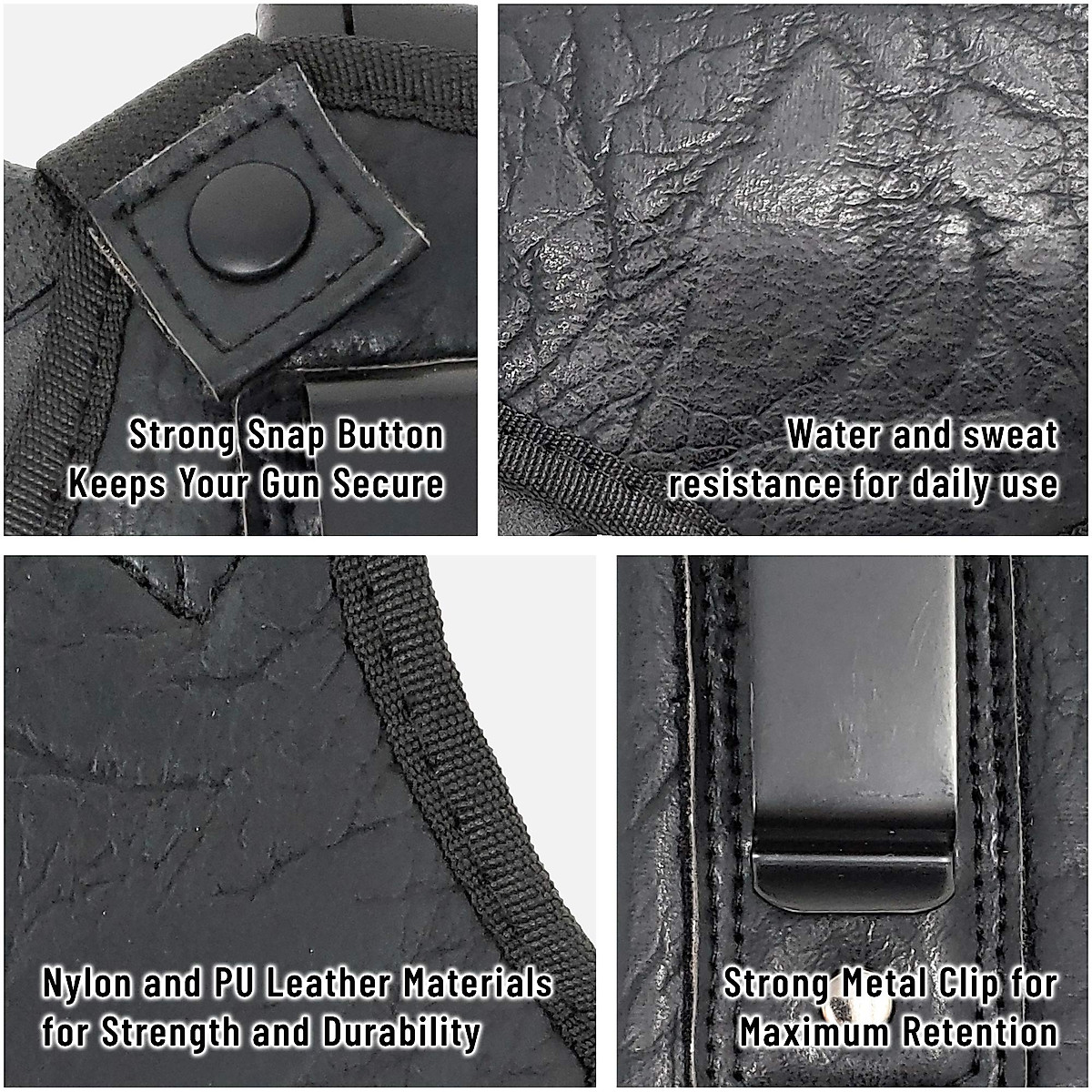 IWB Gun Holster by PH - Concealed Carry Soft Material - Soft Interior - Fit M&P Shield 9mm.40.45 Auto/Glock 19 26 27 29 30 33 42 43 / Rug LC9, LC380 - Taurus Slim, PT111 G2 - Springfield XDs Hellcat