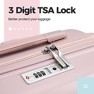 Melalenia Luggage Sets 3 Piece Expandable Suitcase Set, PP Hardshell Suitcase with Spinner Wheels,Lightweight Carry On Luggage with TSA Lock for Women