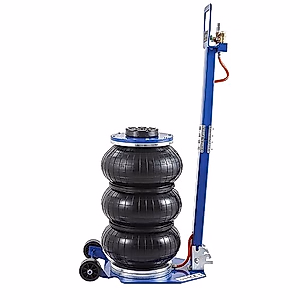 VEVOR Air Jack, 3 Ton/6600 lbs Triple Bag Air Jack, Airbag Jack with Six Steel Pipes, Lift up to 17.7", 3-5 s Fast Lifting Pneumatic Jack, with Adjustable Long Handles for Cars, Garages, Repair (Blue)