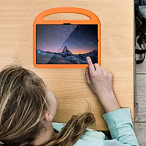 UUcovers Kids Case for Samsung Galaxy Tab A8 10.5 inch Tablet 2022 (SM-X200/X205/X207) Shockproof Handle Stand Lightweight Silicone Protective Kickstand Cover for Galaxy Tab A8 10.5 inch, Orange Bird