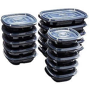 Rubbermaid TakeAlongs Food Storage Containers with Divided Base, 30 Piece Set
