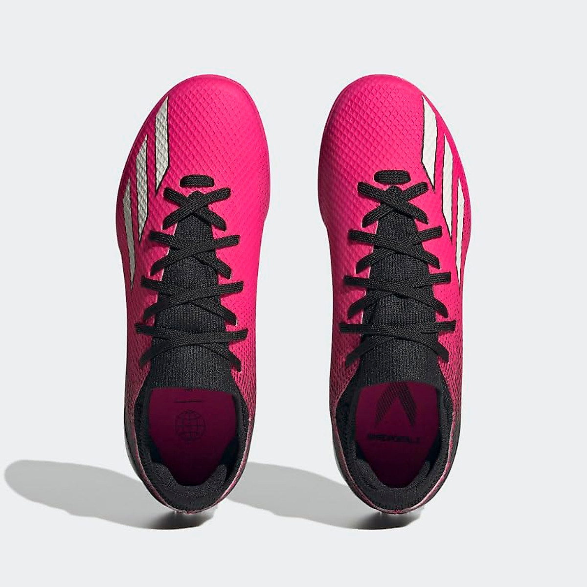 adidas X SPEEDPORTAL.3 Turf Soccer Shoe, Team Shock Pink/Zero Metallic/Black, 4.5 US Unisex Big Kid