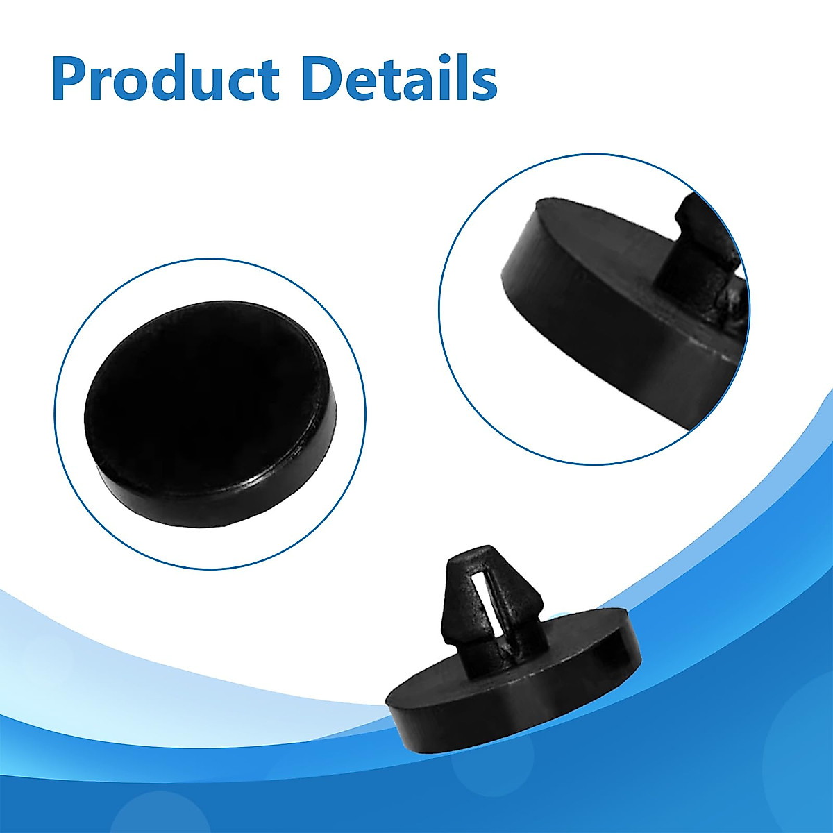 QUICTO 8 Pcs Brake Pedal Stop Pad, Rubber Brake Stop, Automotive Clutch Pedal Stop, Compatible with 90541-06036 46505-SA5-000 (Black and White)