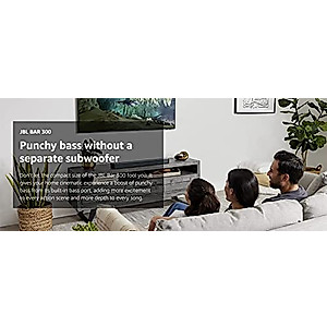 JBL BAR-300 5.0ch Soundbar with MultiBeam Sound and Dolby Atmos with an Additional 1 Year Coverage by Epic Protect (2023)