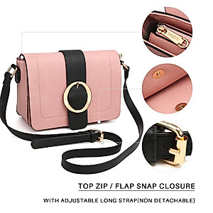 Women Vegan Leather Crossbody Shoulder Bags Designer Fashion Purses Structured Messenger Bags