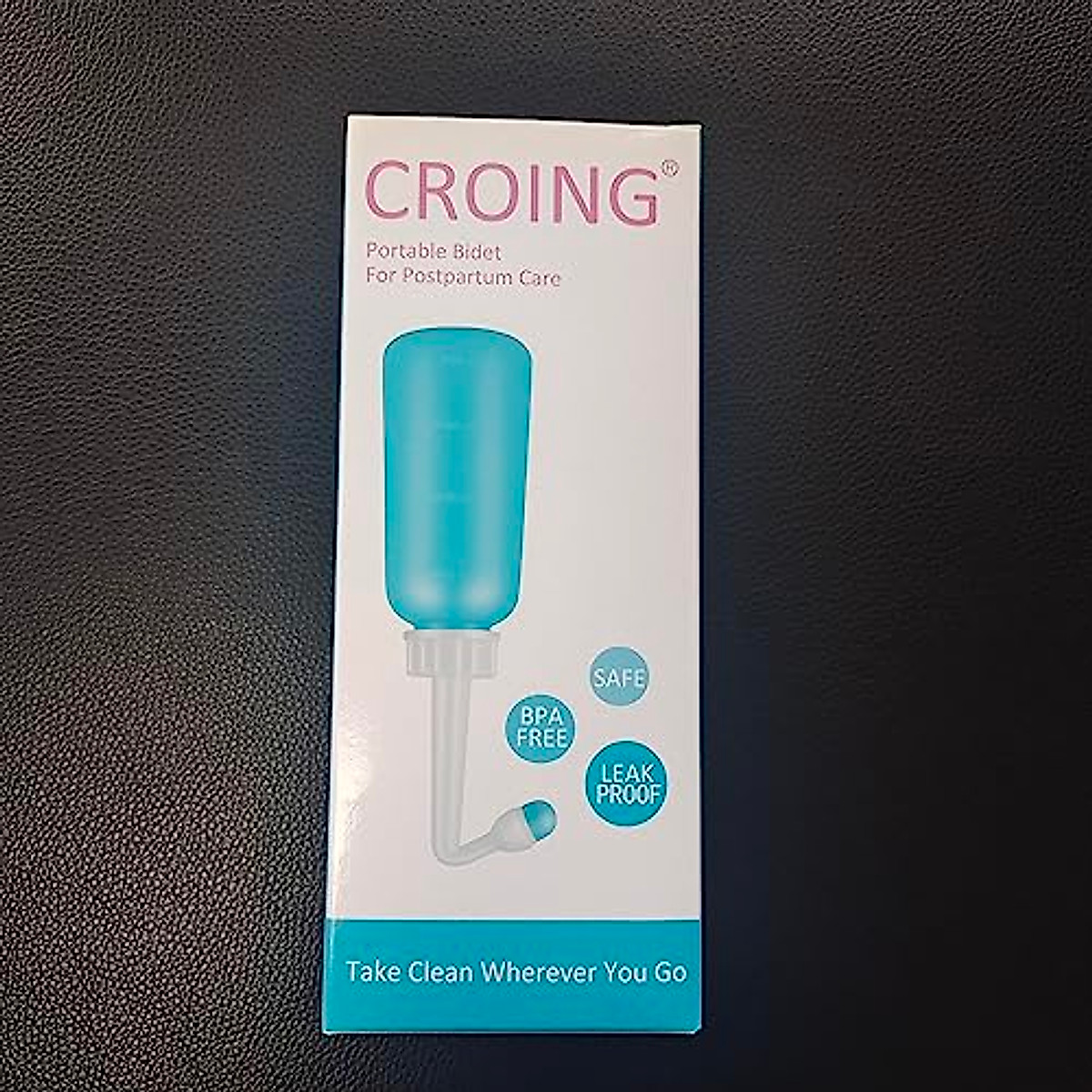 Croing 𝙥𝙤𝙨𝙩𝙥𝙖𝙧𝙩𝙪𝙢 𝙚𝙨𝙨𝙚𝙣𝙩𝙞𝙖𝙡𝙨 350ML Travel Bidet Bottle with Cap - Portable Bidet - The Easy Bidet for Postpartum Essentials ( Green )