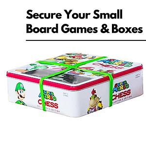 GRIFITI Band Joes X Cross Style 6" Assorted Color 20 Pack Big Strong Elastic Rubberbands Pressure Cooking, Office, Puzzles, Board Games Heat Cold UV Large Colorful Heavy Giant Silicone Rubber Bands