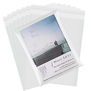 Nistar 200 Count 9x 12Inch Self Seal Clear Cello Cellophane Bags Resealable Plastic Apparel Bags Perfect for Packaging Clothing, T-Shirt, Brochure, Photo, Prints, Envelopes Pictures, Handicraft Gift