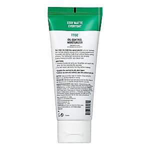 Kiss New York Face Moisturizer Tea Tree Oil Control Anti-Shine Facial Moisturizer, Korean Skin Care For Normal to Oily Skin, Lightweight Formula 3.38 Fl Oz