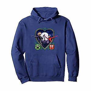 Miraculous Ladybug and Cat Noir The Movie Heart Pullover Hoodie