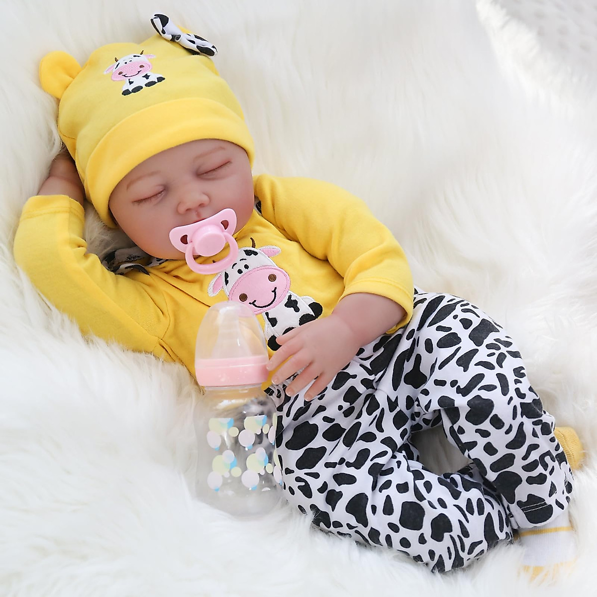 CHAREX Lifelike Reborn Baby Dolls Soft Body 22 Inch Realistic Newborn Doll Real Life Baby Dolls Gifts/Toys for Collection & Kids Age 3+
