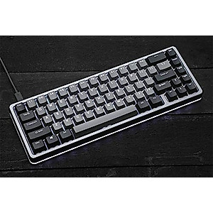 DROP ALT High-Profile Mechanical Keyboard — 65% (67 Key) Gaming Keyboard, Hot-Swap Switches, Programmable Macros, Backlit RGB LED, USB-C, Doubleshot PBT, Aluminum Frame (Kaihua Speed Silver, Gray)
