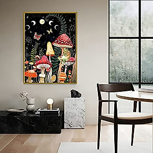 Ecdivjs Mushroom Diamond Painting Kits for Adults,Diamond Painting Mushroom Frog,Diamond Art Kits Mushroom Gem Art for Home Wall Decor Gifts(12x16 inch)