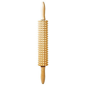 Linden Sweden Deep Notched Rolling Pin– Great for Home or Professional Use – Prepare Delicious Flatbreads and Crackers