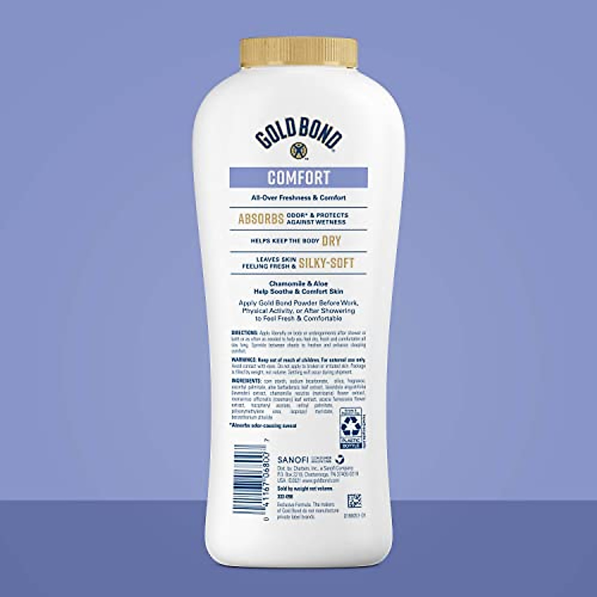 Gold Bond Comfort Body Powder, 10 oz., Talc-Free, Fresh Clean Scent With Aloe & Chamomile