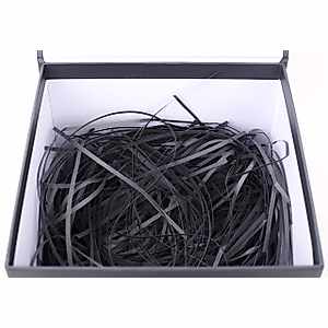 Hallmark 7" Gift Box with Lid and Paper Fill (Solid Gray) for Christmas, Weddings, Graduations, Father's Day, Anniversaries, Valentines Day, Grooms Gifts and More