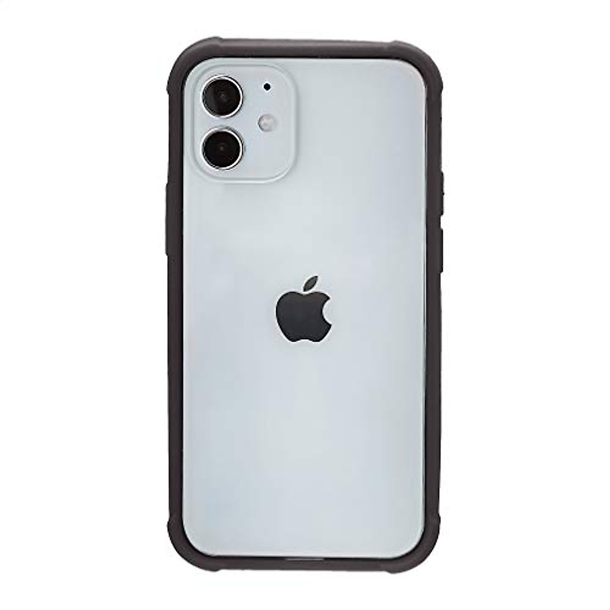 Amazon Basics Shockproof and Protective Case for iPhone 12 mini, Clear and Black