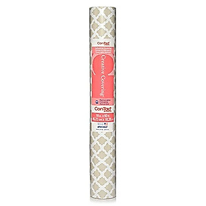 Con-Tact Creative Covering Self-Adhesive Vinyl Drawer and Shelf Liner, 18" x 60', Talisman Taupe,60F-C9AR06-01