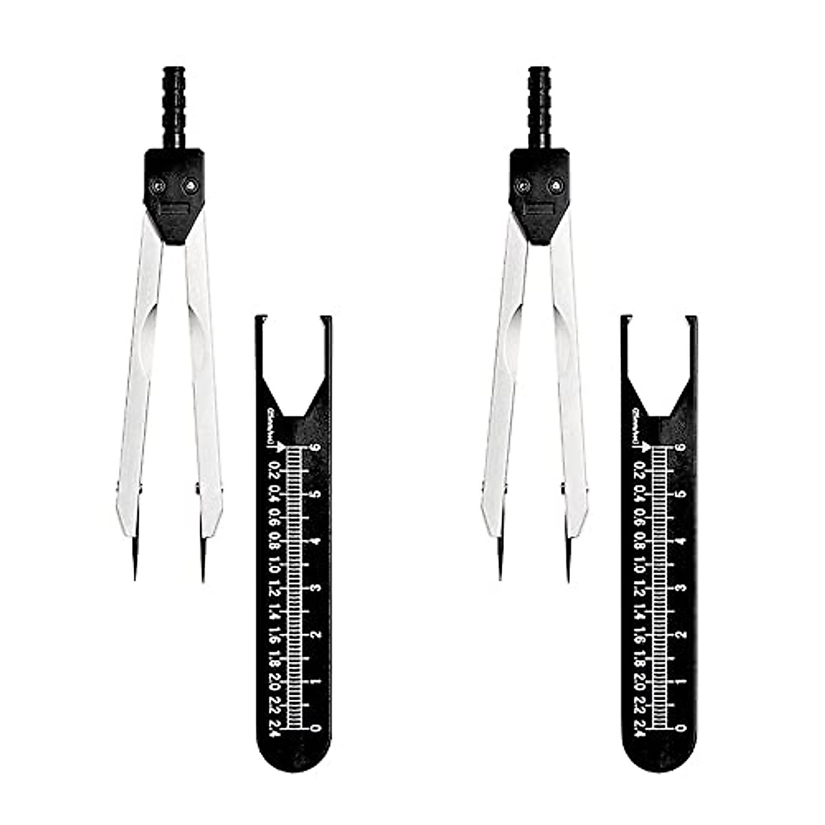 Electrocardiogram Caliper Black Calipers Electrocardiogram Divider for Nursing (Black-2pcs)