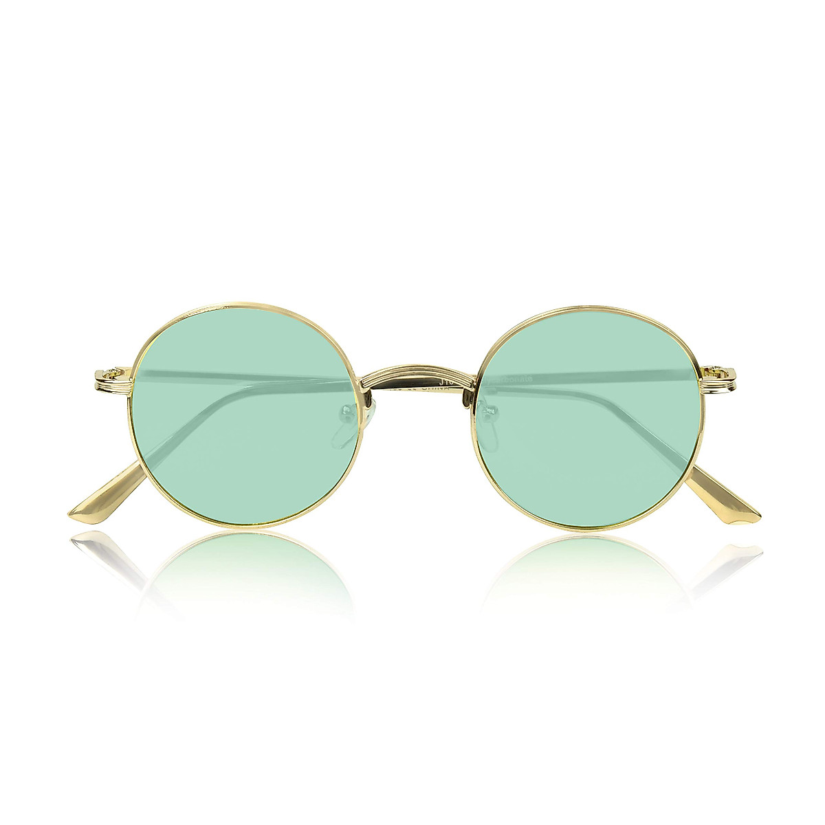 Green Sunglasses St Patrick's Day Glasses Women Hippie Lennon 70s Circle Round