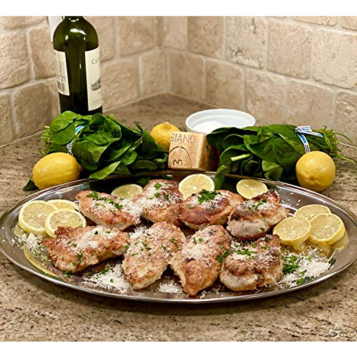 24”x16” Polished Stainless Steel Oval Serving Platter - Ideal for Parties - Dishwasher Safe - Holds up to 22 LB Uncarved Bird or Easter Ham