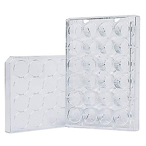 Grow Cells with Olympus 24-Well Tissue Culture TC Treated Plates, Sterile, Individually Wrapped, Flat Bottom Wells, 100 Treated Cell Culture Plates/Unit