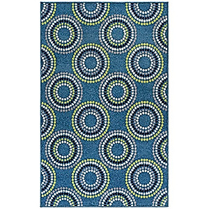 Superior Burgess Collection, 6mm Pile Height with Jute Backing, Quality and Affordable Area Rugs, 6' x 9' Blue