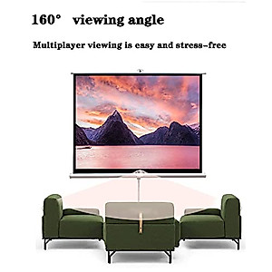 FMOGE Projection Screen,120 Inches, 4:3,4K Image Quality,Portable and Mobile,Ultra-high Color Reproduction,Suitable for Home Theater,Games,Offices,Presentations and Education,Outdoor and Indoor