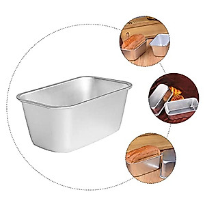 Cabilock 1pc Toast Mold Cheesecake Mini Baking Pans Burger Mold Bread Baking Tin Oven Rectangular Bread Toasting Molds Bread Baking Mold Kitchen Supplies Silver Household Aluminum Alloy Set