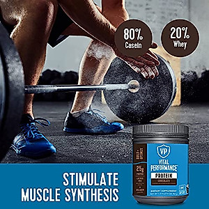 Vital Performance Protein Powder, 25g Lactose-Free Milk Protein Isolate Powder, NSF for Sport Certified, 10g Grass-Fed Collagen Peptides, 8g EAAs, 5g BCAAs, Gluten-Free - Chocolate, 1.72lb