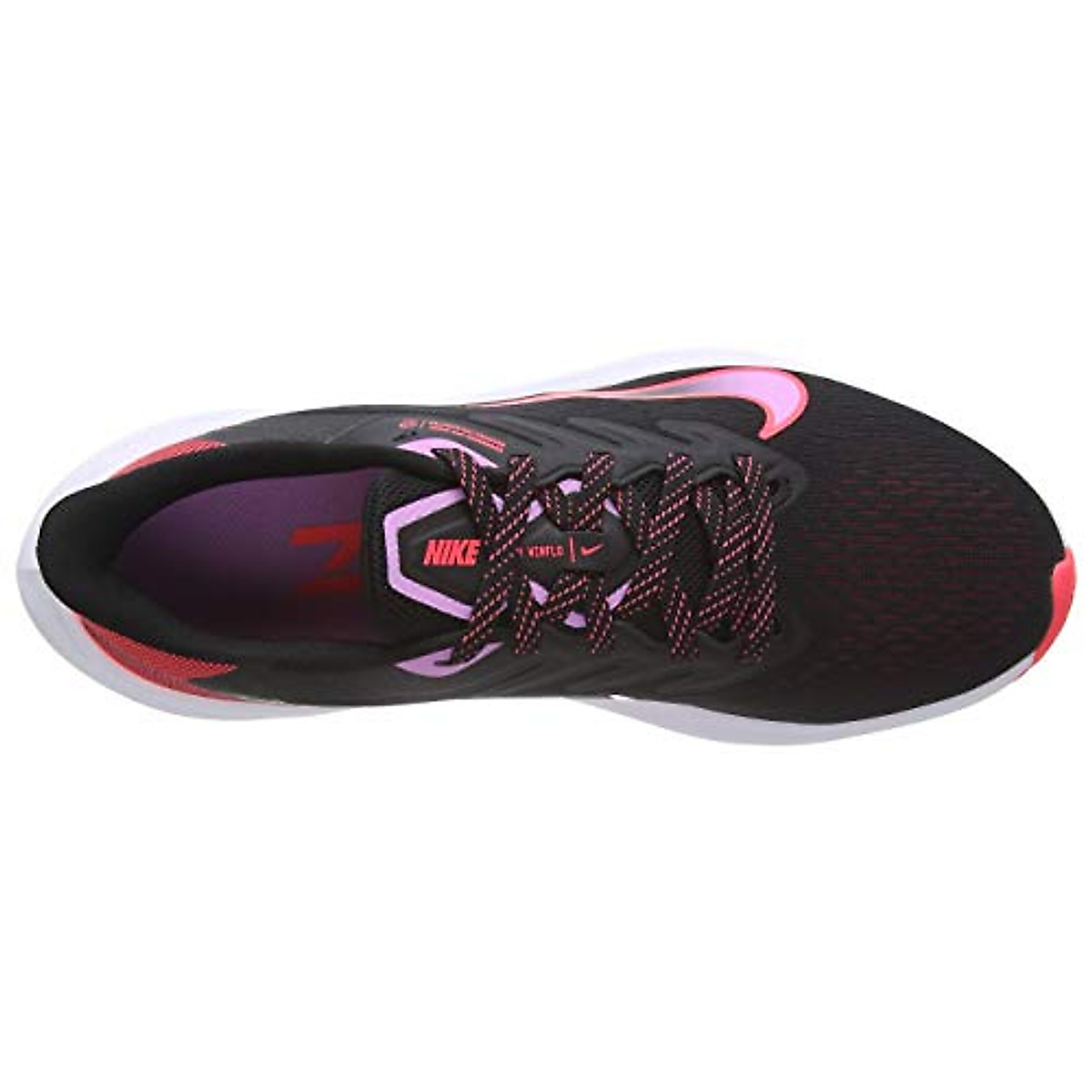 Nike Women's Road Running Shoe, Black Flash Crimson Beyond Pin, 7