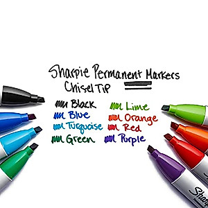 Sharpie 38201 Permanent Marker 5.3Mm Chisel Tip Black Dozen