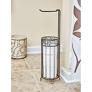 iDesign Metal Holder – Holds 4 Rolls of Toilet Paper The Twigz Collection, Set of 1, Bronze