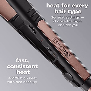 INFINITIPRO BY CONAIR Rose Gold Ceramic Flat Iron, 1-inch