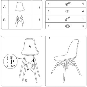 Set of 4 Kitchen Dining Chairs Easily Assemble Modern Fabric Cushion Seat Chair w/Metal Legs Fabric Cushion Side Chairs with Sturdy Metal Legs for Home Kitchen Living Room, Grey