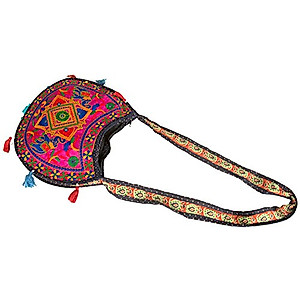 Floral Colorful Shoulder Bag Crossbody Hobo Satchel Hippie Boho Fashion Women Functional Stylish Everyday (Pink Elephant)